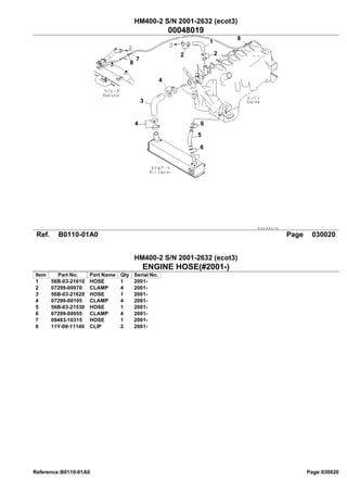 Komatsu hm400 2 articulated dump truck parts catalogue manual - sn 2001 ...