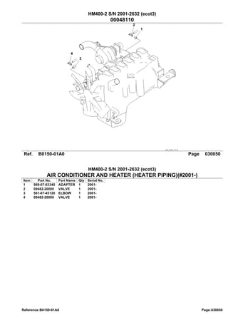 Komatsu HM400-2 Articulated Dump Truck Parts Catalogue Manual - SN 2001 ...