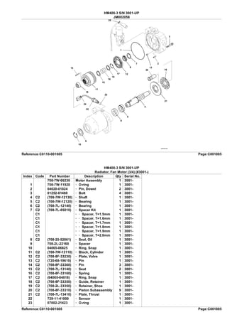 Komatsu hm400 3 articulated dump truck parts catalogue manual - sn3001 ...