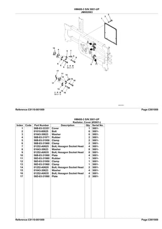Komatsu hm400 3 articulated dump truck parts catalogue manual - sn3001 ...