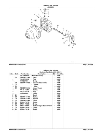 Komatsu hm400 3 articulated dump truck parts catalogue manual - sn3001 ...