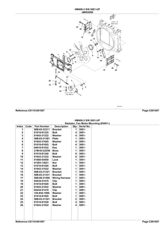 Komatsu hm400 3 articulated dump truck parts catalogue manual - sn3001 and up | PDF