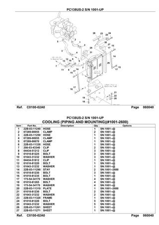 Komatsu pc138 us 2 crawler excavator parts catalogue manual - sn 1001 ...