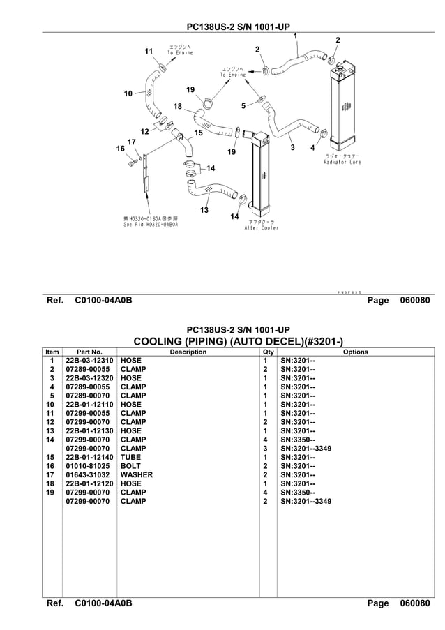 Komatsu pc138 us 2 crawler excavator parts catalogue manual - sn 1001 ...