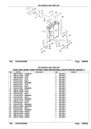Komatsu pc138 us 2 crawler excavator parts catalogue manual - sn 1001 ...
