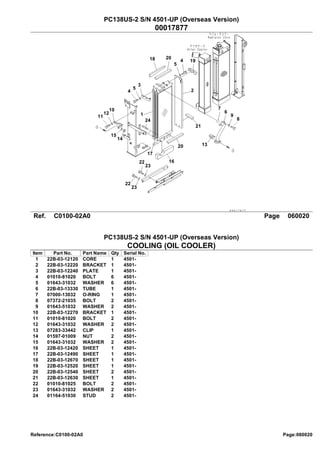 Komatsu pc138 us 2 crawler excavator parts catalogue manual - sn 4501 ...