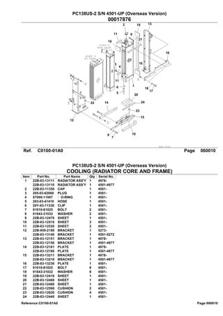 Komatsu pc138 us 2 crawler excavator parts catalogue manual - sn 4501 ...