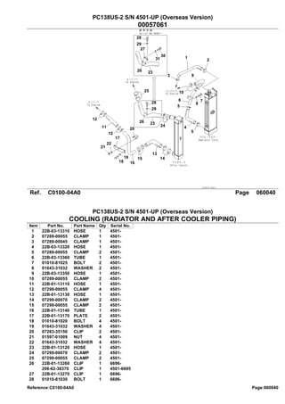 Komatsu pc138 us 2 crawler excavator parts catalogue manual - sn 4501 ...