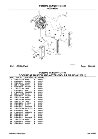 Komatsu pc138 us 8 crawler excavator parts catalogue manual - sn 20001 ...