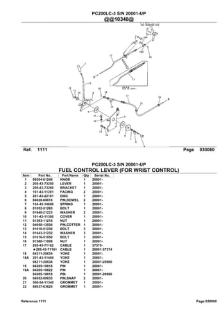 Komatsu pc200 lc 3 crawler excavator parts catalogue manual - sn 20001 ...