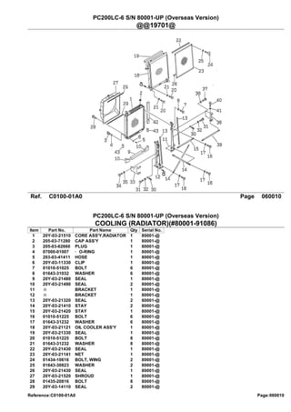 Komatsu pc200 lc 6 crawler excavator parts catalogue manual - sn 80001 ...