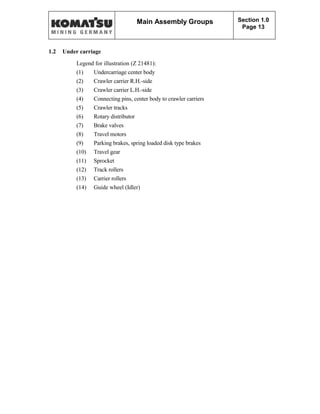 Komatsu pc4000 6 hydraulic mining shovel service repair manual (sn 8155) | PDF