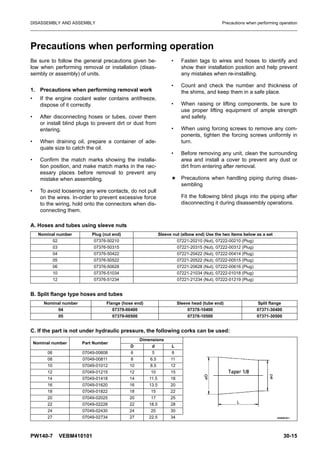 Komatsu pw140 7 hydraulic excavator service repair manual (sn h55051 ...