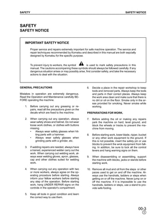 Komatsu PW170ES-6K Hydraulic Excavator Service Repair Manual SNK30001 ...