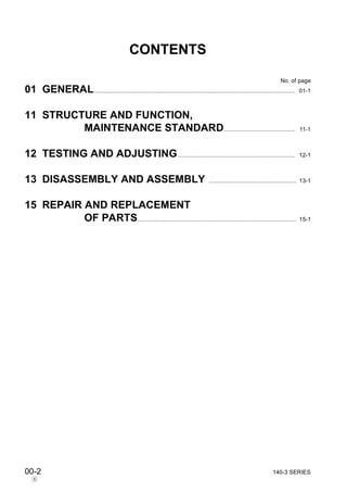 Komatsu saa6 d140e 3 diesel engine service repair manual | PDF
