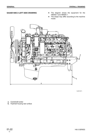 Komatsu saa6 d140e 3 diesel engine service repair manual | PDF