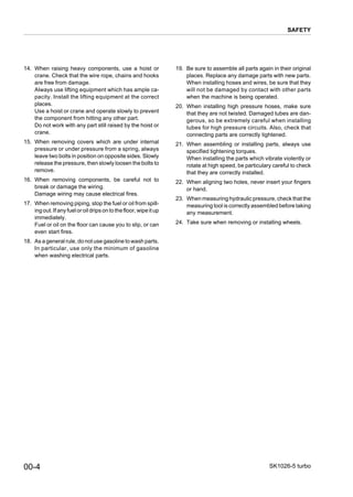 Komatsu sk1026 5 turbo skid steer loader service repair manual (sn 37 ctf50001 and up) | PDF