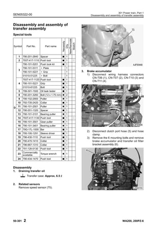 Komatsu wa200 6 wheel loader service repair manual (sn 70001 and up) | PDF