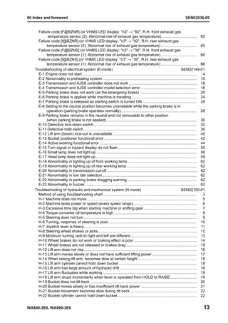Komatsu wa900 3 e0 wheel loader service repair manual (sn 60001 and up ...
