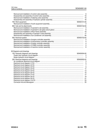 Komatsu wd600 6 wheel dozer service repair manual (sn 55001 and up) | PDF