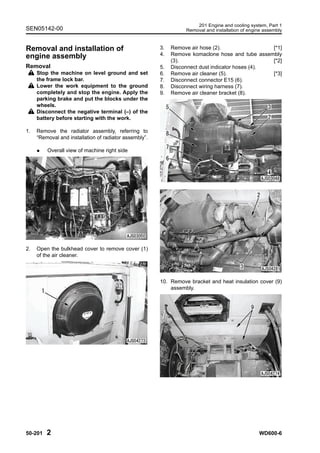 Komatsu wd600 6 wheel dozer service repair manual (sn 55001 and up) | PDF