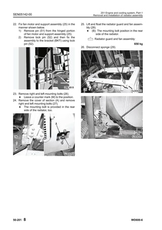 Komatsu wd600 6 wheel dozer service repair manual (sn 55001 and up) | PDF