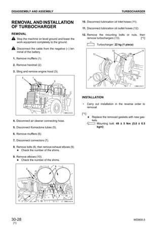 Komatsu wd900 3 wheel dozer service repair manual (sn 50001 and up) | PDF