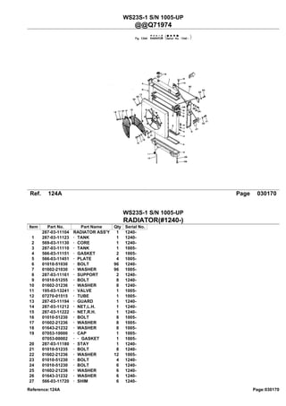 Komatsu WS23S-1 Motor Scraper Parts Catalogue Manual - SN 1005 AND UP.pdf