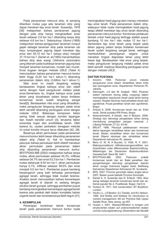 Kombinasi teknik konservasi tanah dan pengaruhnya terhadap hasil jagung ...