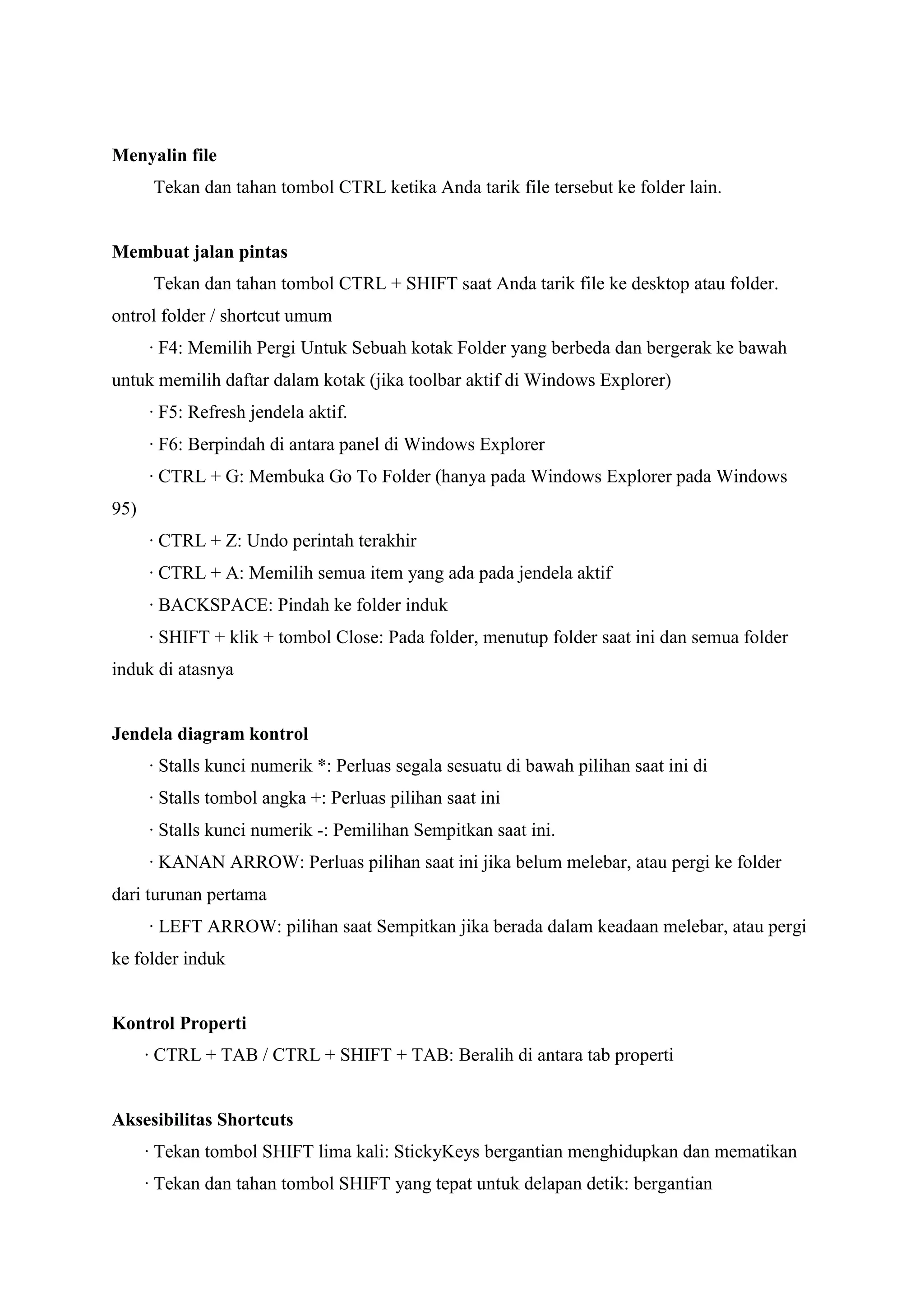 Kombinasi tombol keyboard dan fungsinya | DOCX