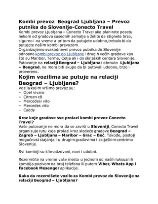 Kombi prevoz ljubljana | PDF