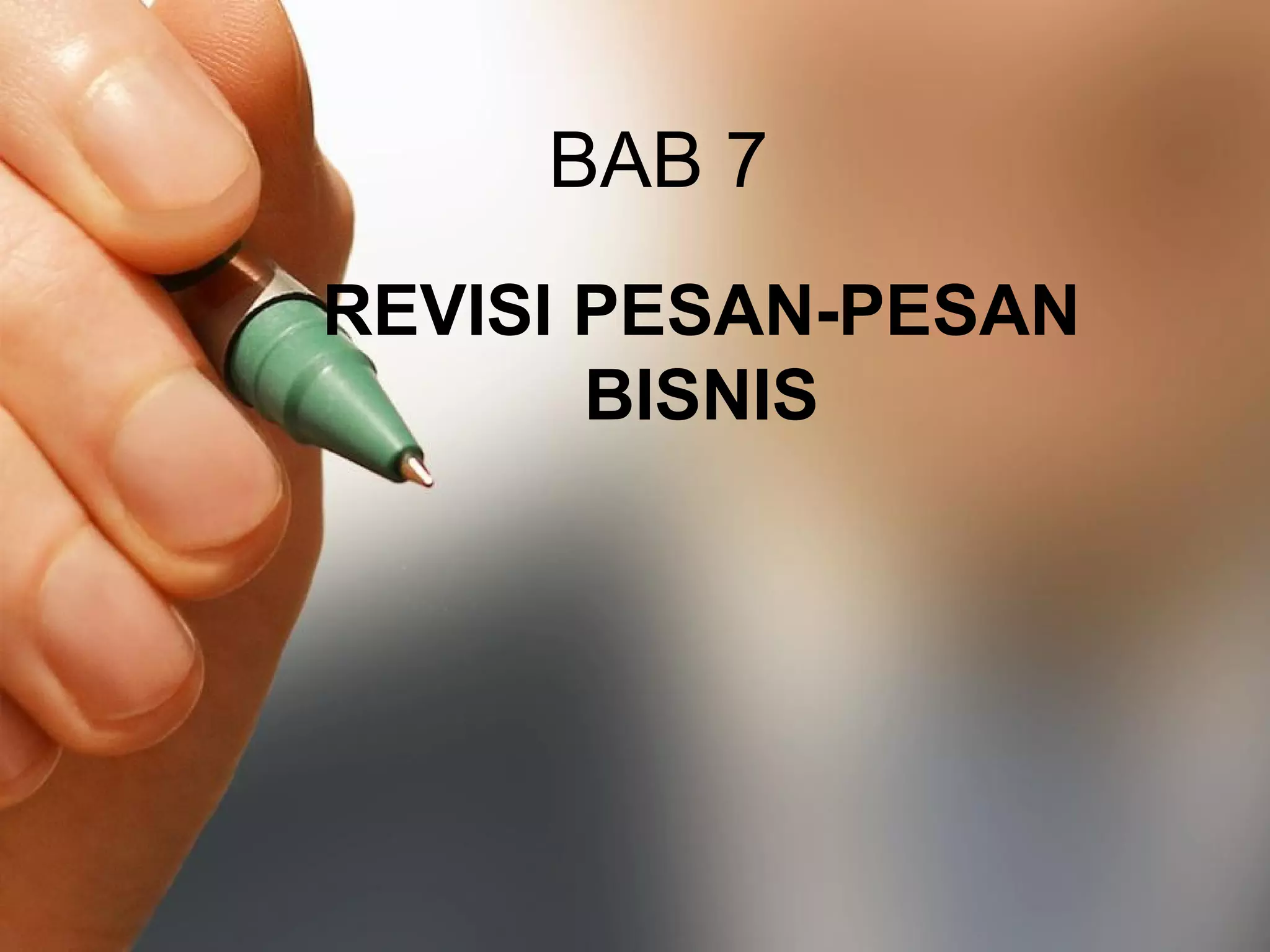 REVISI PESAN BISNIS | PPT