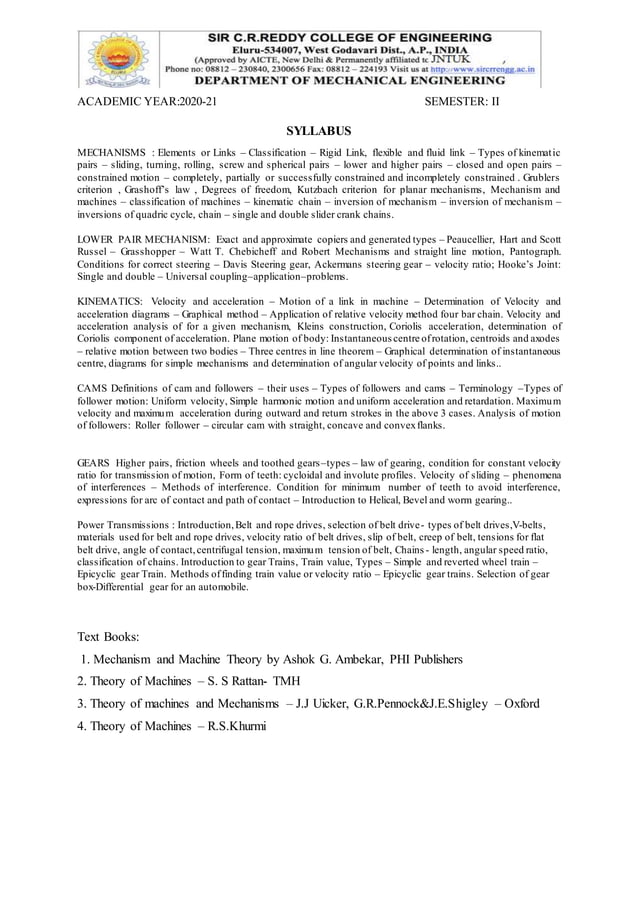 Kom course outcomes and lesson plan for jntuk | DOCX