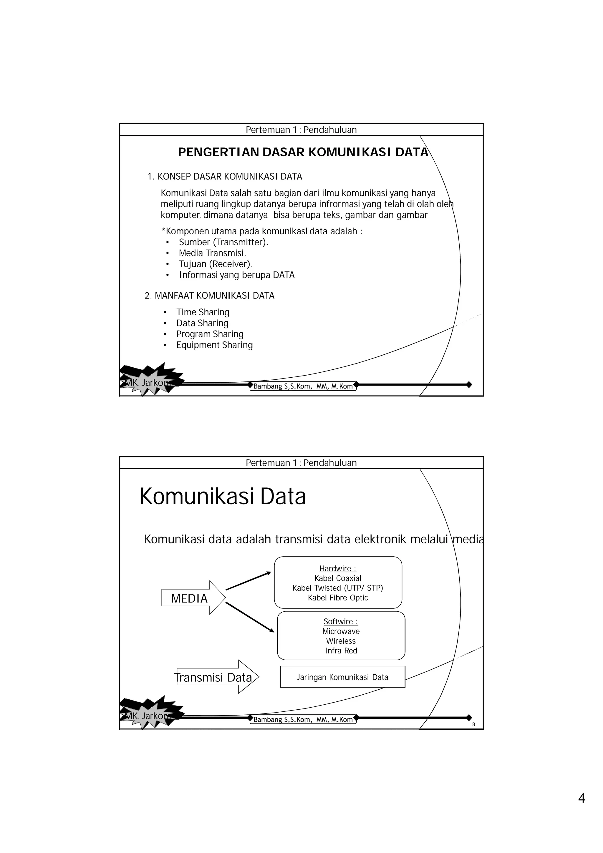 Mata Kuliah Komunikasi Data dan Jaringan Komputer | PDF