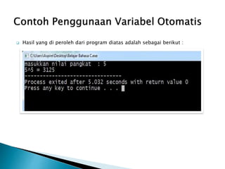 Komentar , variabel dan tipe data | PPTX
