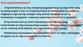 melc based grade 8 KOMENTARYONG PANRADIO.pptx