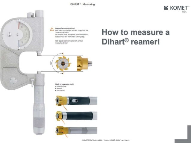 Komet Dihart tools for Reaming Training.pdf | Woodworking | Arts and Crafts