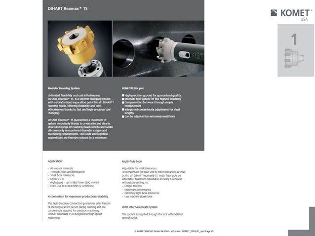 Komet Dihart tools for Reaming Training.pdf | Woodworking | Arts and Crafts