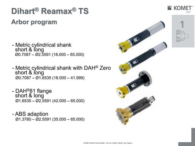 Komet Dihart tools for Reaming Training.pdf | Woodworking | Arts and Crafts