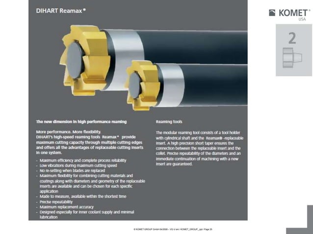 Komet Dihart tools for Reaming Training.pdf | Woodworking | Arts and Crafts