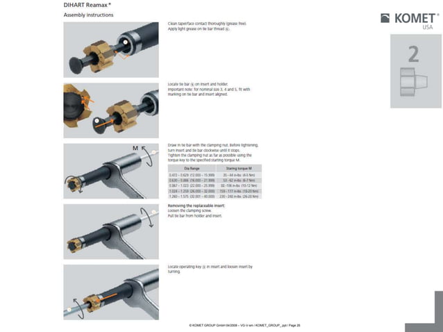 Komet Dihart tools for Reaming Training.pdf | Woodworking | Arts and Crafts