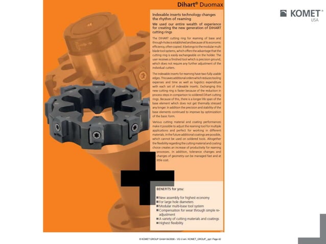 Komet Dihart tools for Reaming Training.pdf | Woodworking | Arts and Crafts