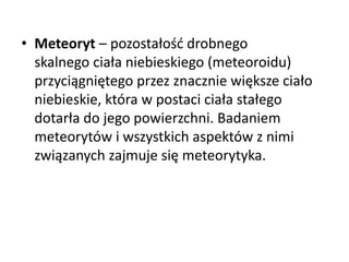 Komety i mateory | PPT