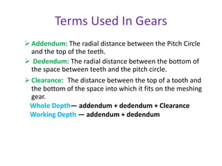 UNIT-4-KOM-GEARS-TYPES AND NOMENCLATURE. | PPT