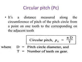 UNIT-4-KOM-GEARS-TYPES AND NOMENCLATURE. | PPT