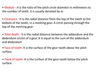 Kom gear terminology1 | PPTX