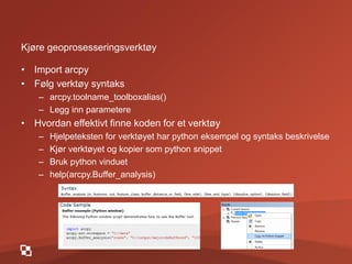 Kom i gang med pythonskritping - Esri norsk BK 2014 | PPT