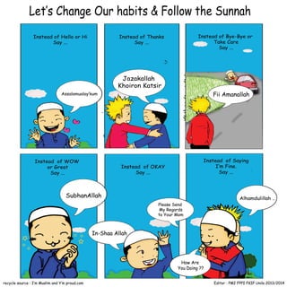 Komik lets change our habits n follow sunnah- | PDF