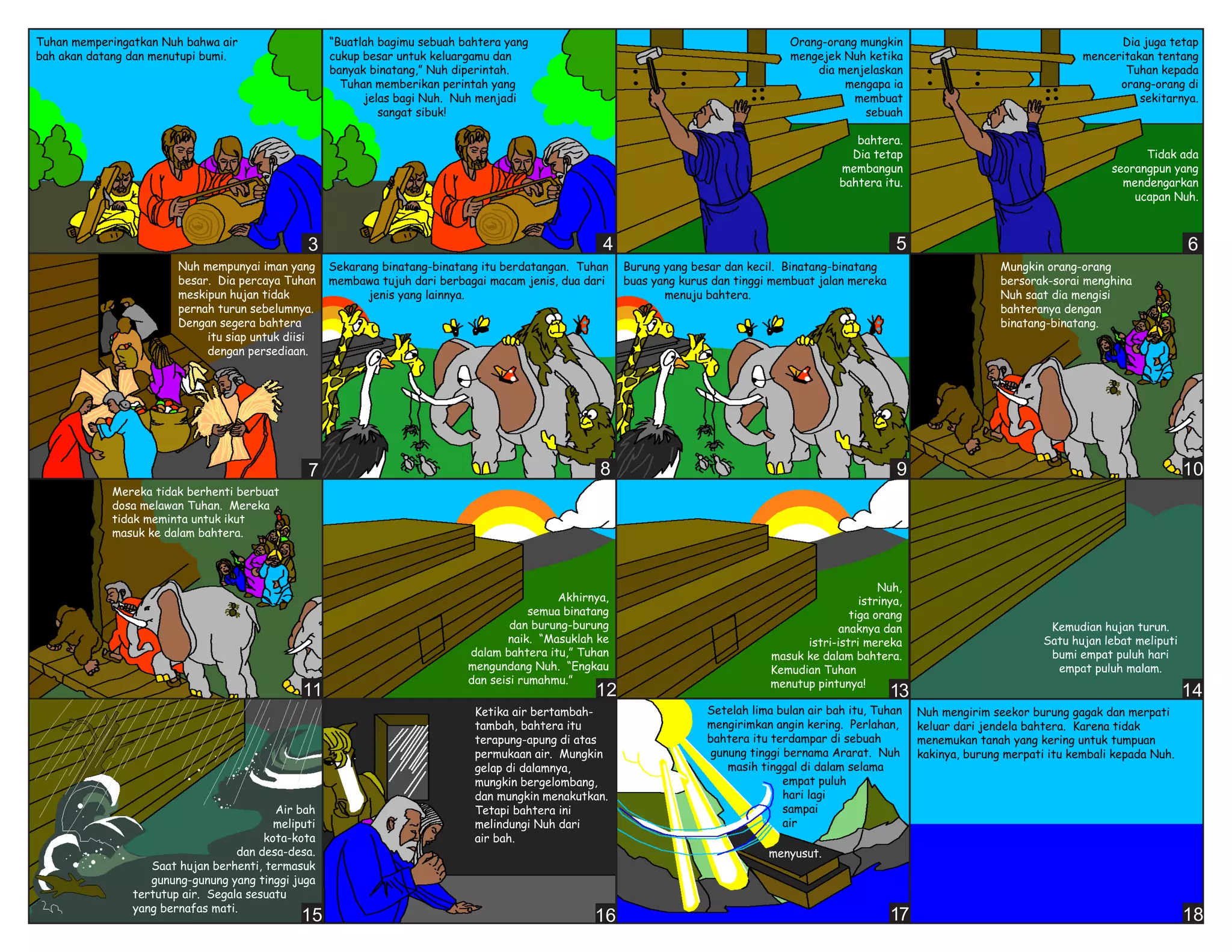 Komik Rohani Bewarna - Nuh dan Air Bah | PPT