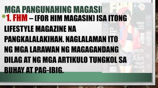 Komiks at Magasin | PPTX